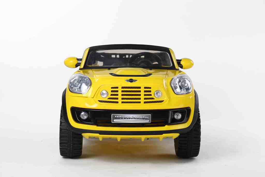 BMW Mini Cooper Beachcomber XXL 12V Bil till barn med Fjärrkontrol Gul ...