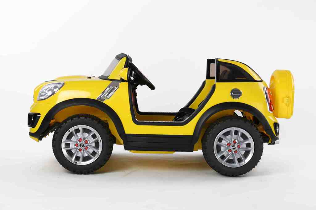 BMW Mini Cooper Beachcomber XXL 12V Bil till barn med Fjärrkontrol Gul ...