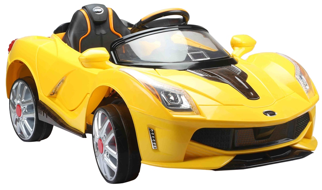 Sportsracer ELBil til Barn 12V Gul m/fjärrkontroll (Föråldrad)